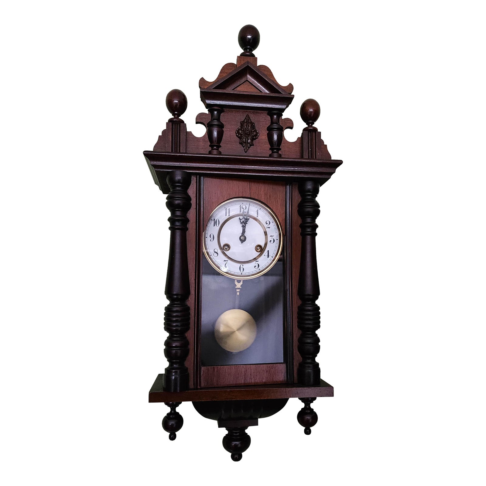 1920 Small German Pendulum Clock Made by Gebrüder Junghans From Black ...
