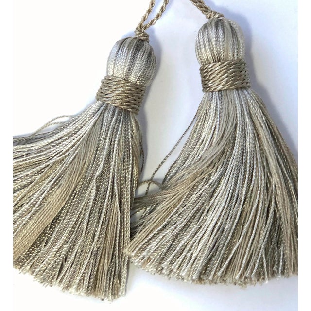 Petite Natural Color Tassels - a Pair | Chairish