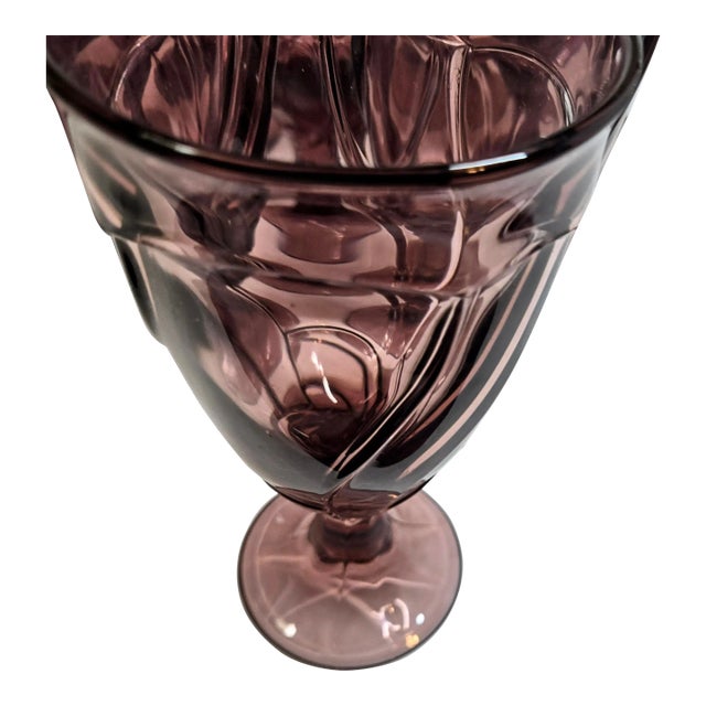 Cranberry Swirl Goblets- Set of Ten | Chairish