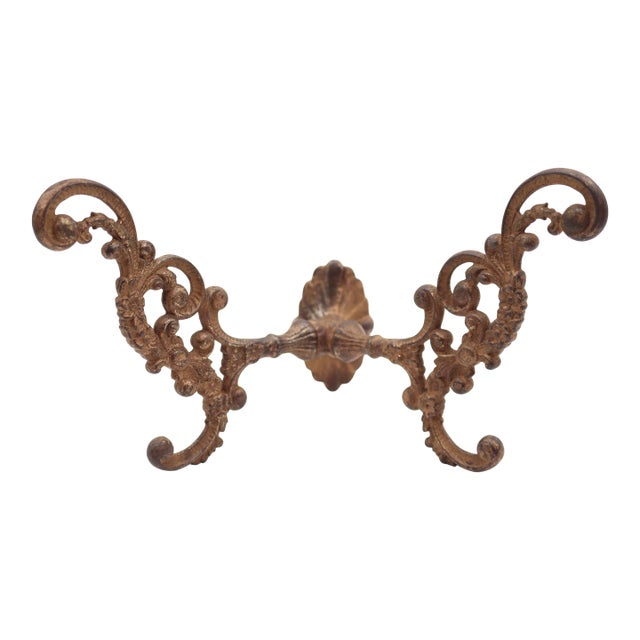 Antique Painted Cast Iron Victorian Hall Tree Hook | Chairish