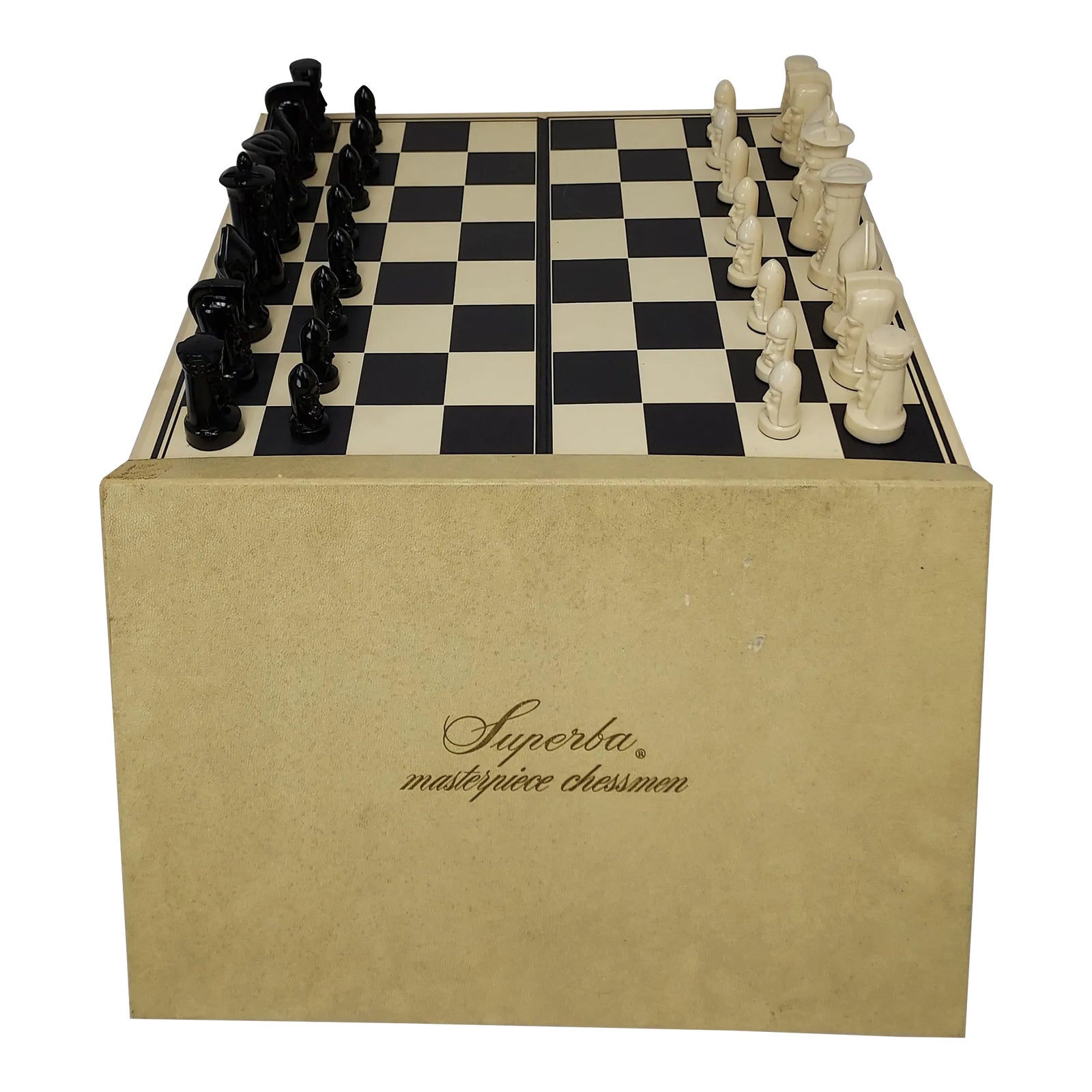 Vintage Superba Masterpiece Chessmen Board Game, 1947-1957 | Chairish