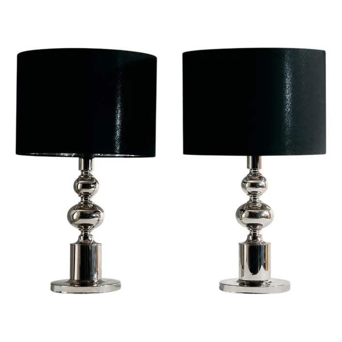 Chrome Table Lamp, Set of 2 | Chairish