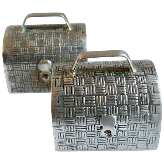 Pair of Sterling Silver Snuff Pill Boxes | Chairish