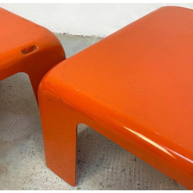 Space Age Italian Orange Plastic 4 Gatti Table by Mario Bellini for B&b ...