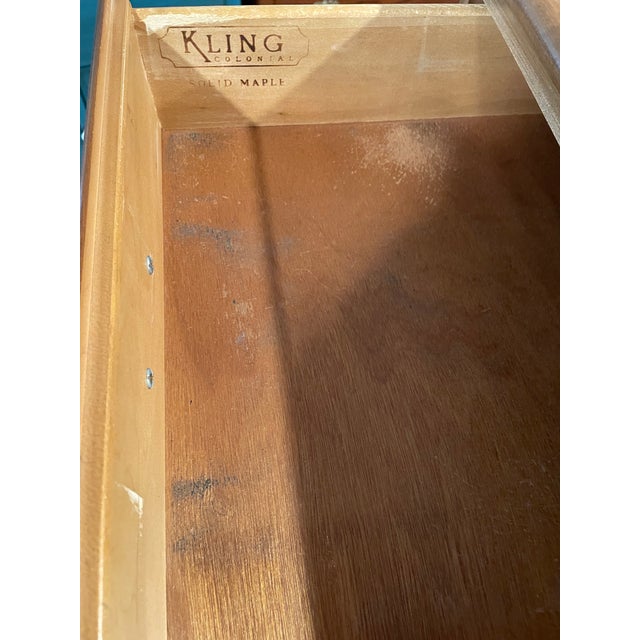 1990s Kling Colonial Vintage Solid Maple 6 Drawer Chest of Drawers ...