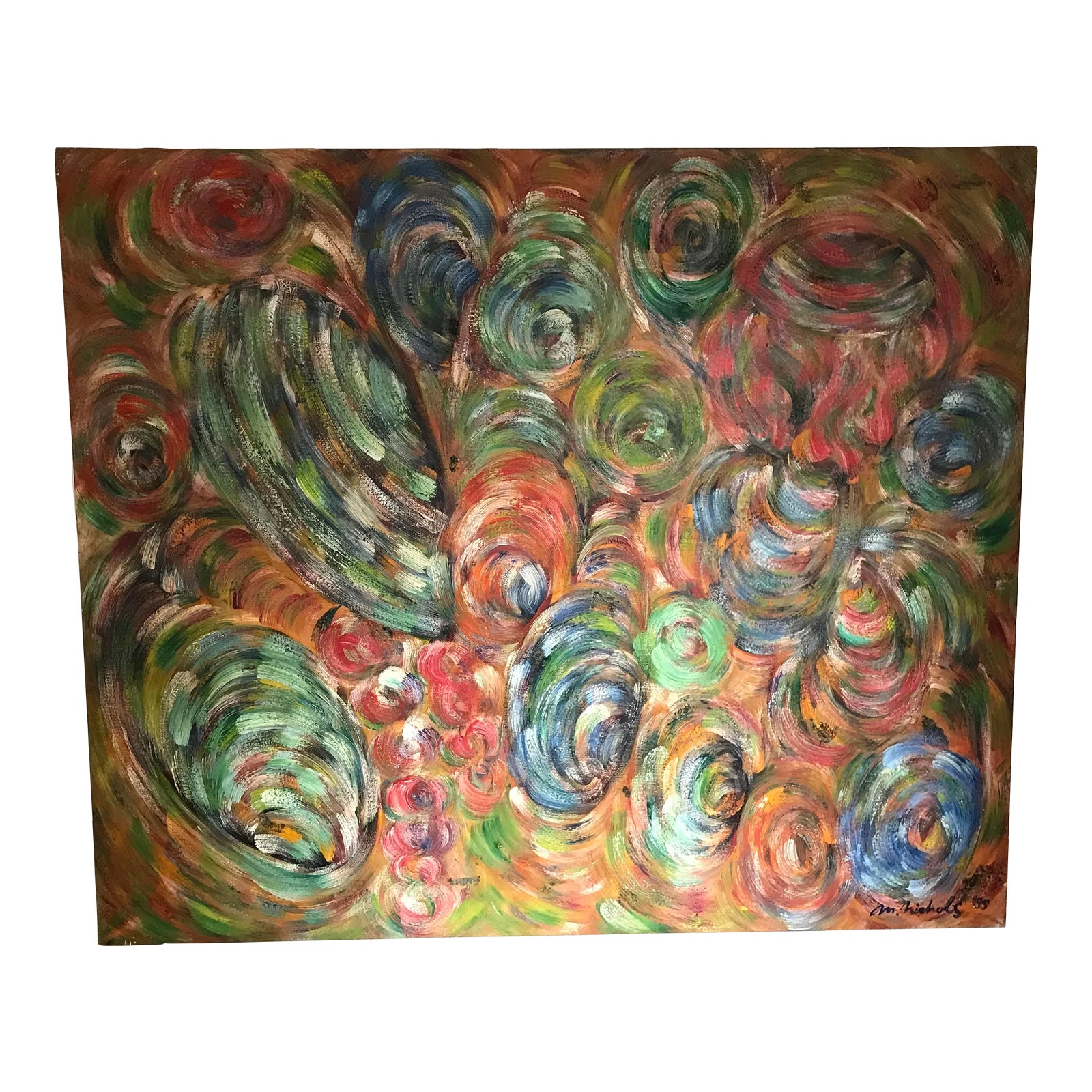 Dancing Eyes Original Abstract Expressionism Oil Painting by Monique ...