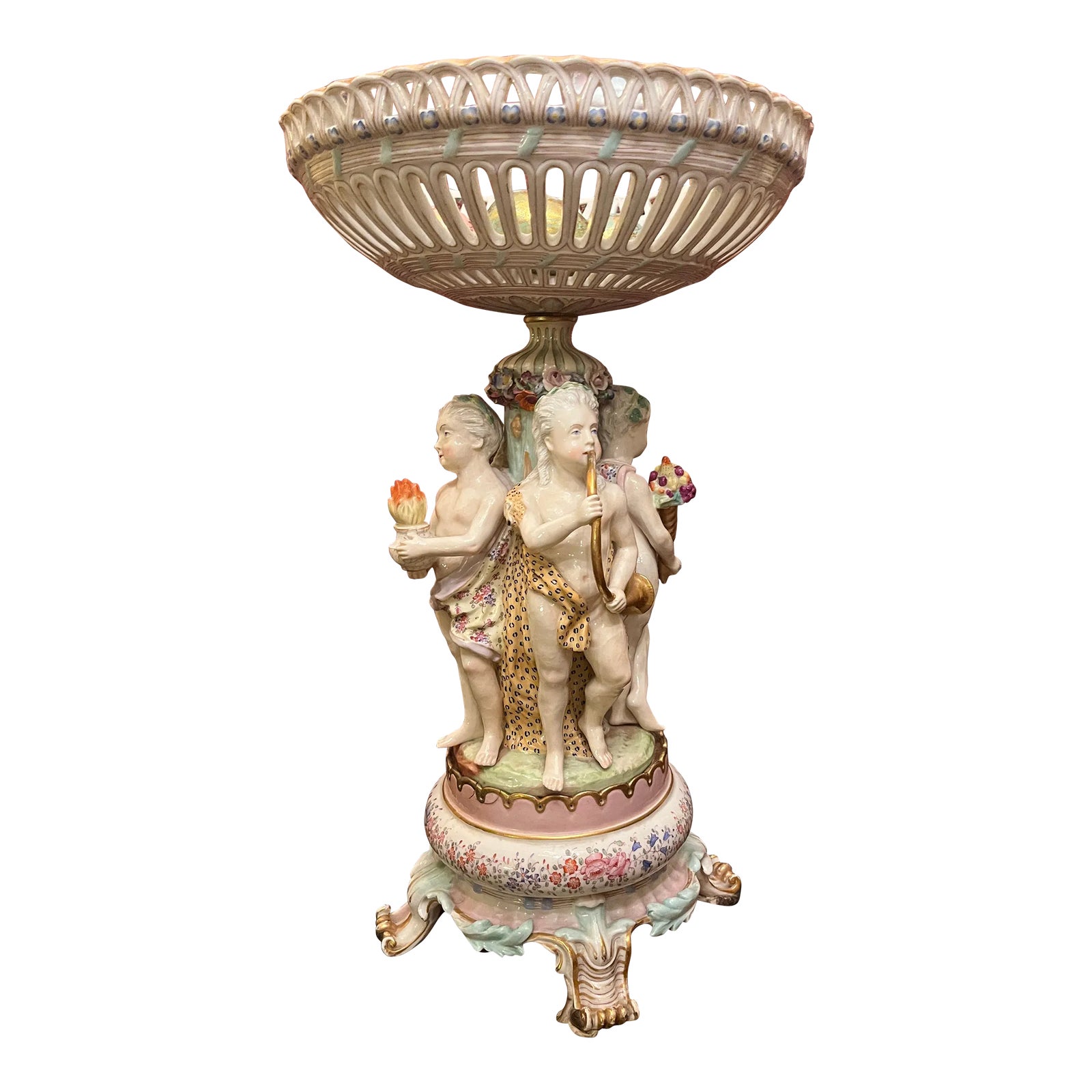 Meissen Four Seasons Centerpiece | Chairish