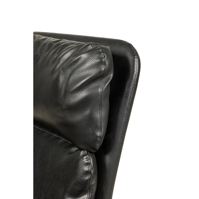 Guido Faleschini Italian Mid-Century Chrome and Black Leather Rocking ...