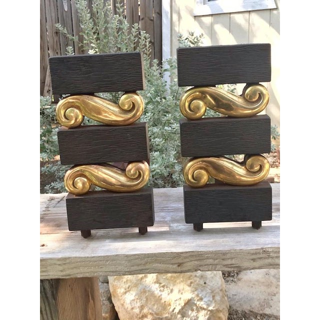 1940s Donald Deskey Design for Bennett Metal Works Modernist Brass and ...