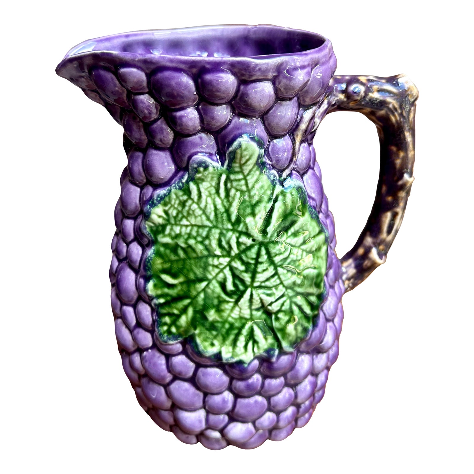 Vintage Jay Wilfred Purple Grape Porcelain Pitcher Made in Portugual ...