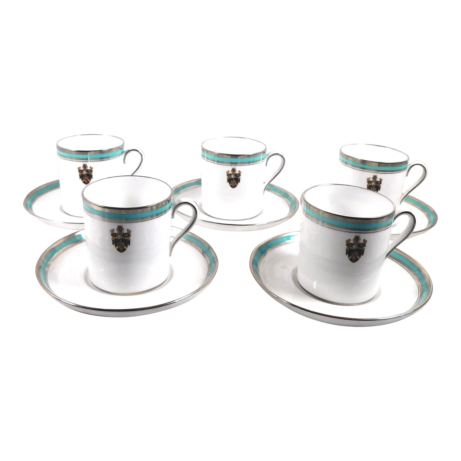 1930s Spode Copeland Demitasse Tea Cups in Admoral - 10 Pieces | Chairish