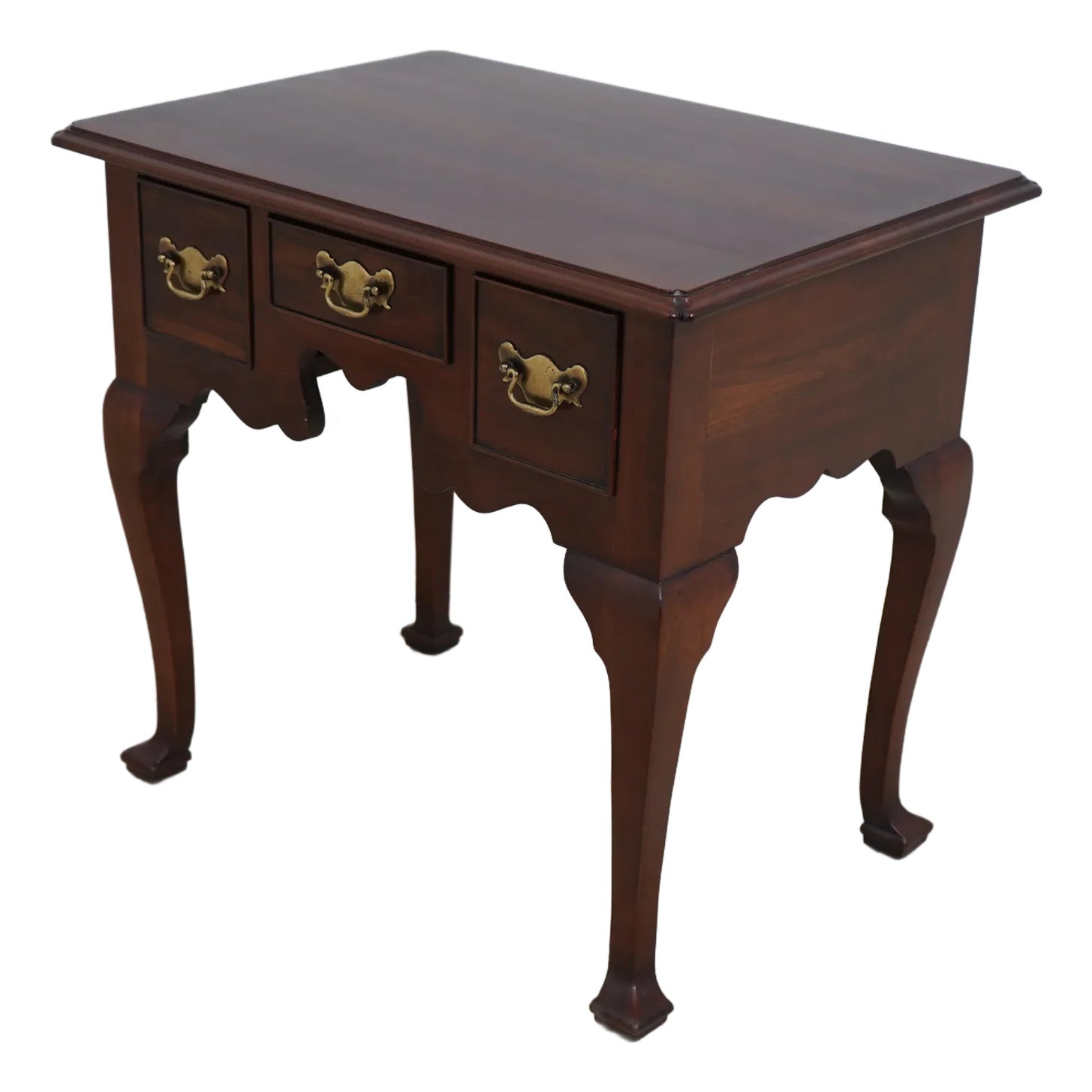 Statton Old Towne Cherry 3 Drawer Lowboy Dressing Table | Chairish