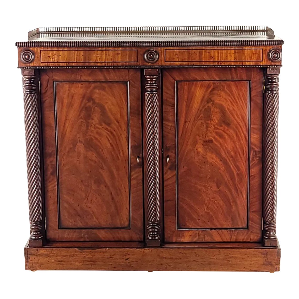English Regency Period Mahogany Cabinet | Chairish