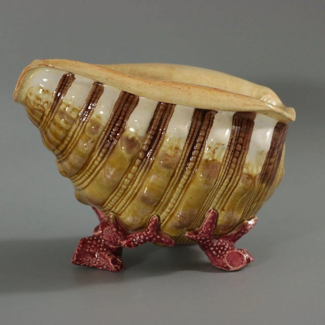 Victorian Minton Majolica Shell Spoon Warmer | Chairish