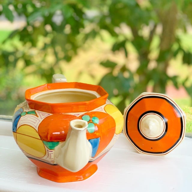 1920s Art Deco Picasso Melon Athens-Shaped Teapot by Clarice Cliff ...