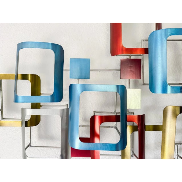 Retro Modo Metal Wall Sculpture Art by JasonW Studios Signed | Chairish