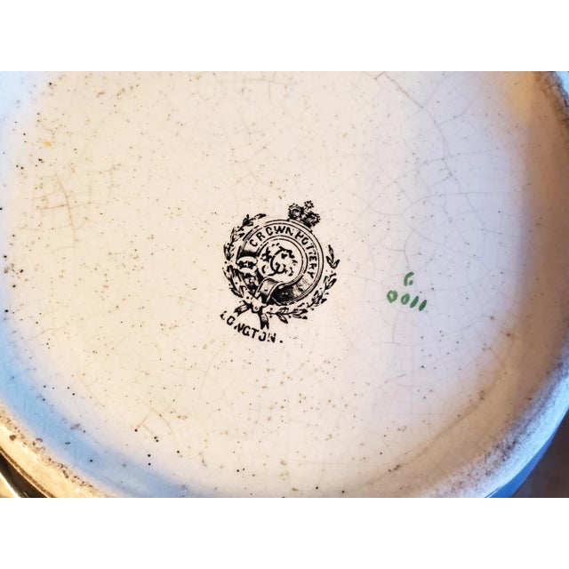John Tams & Son Ltd Round Bowl Vase Pottery From C1875-1912 | Chairish