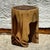 Vintage Boho Hand Carved Drape Low Stool | Chairish