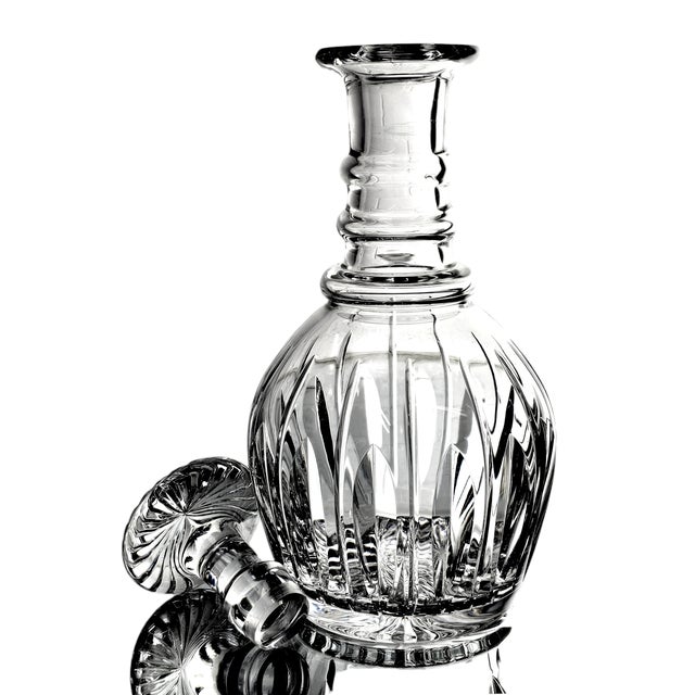 Stuart Cut Crystal Decanter Hampshire Clear Glass W/ Stopper | Chairish