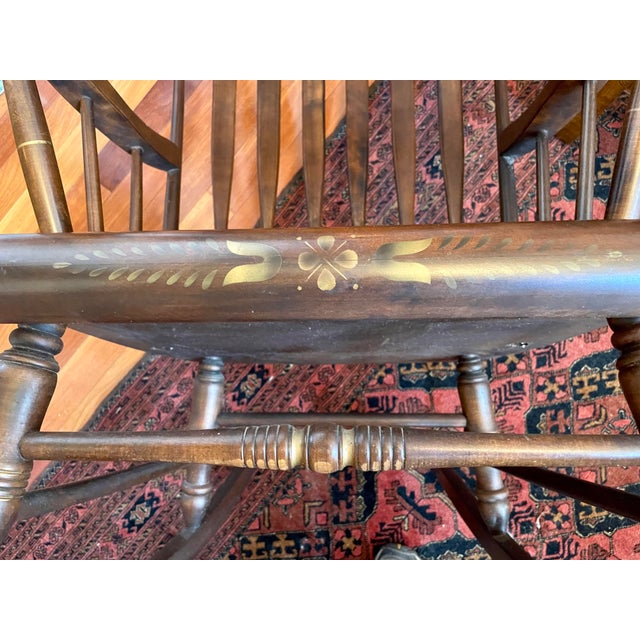 Mid 20th Century S. Bent and Brothers Hitchcock Style Rocker | Chairish