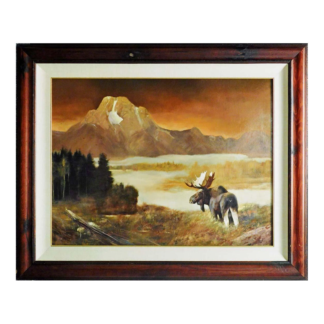Dave Merrill Mountain Monarch" Original Oil Hand Signed Elk | Chairish