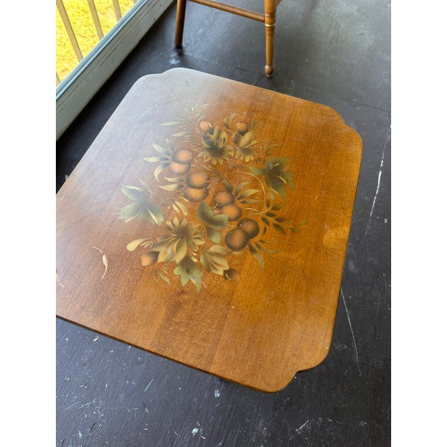 1960s Hitchcock Candlestick Side Table | Chairish