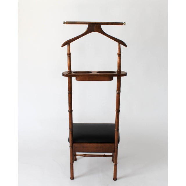 Mid Century Dressing Valet W/ Seat | Chairish
