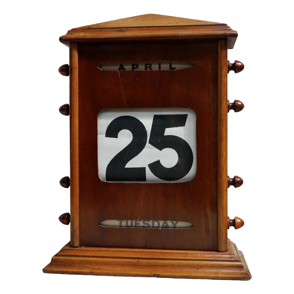Vintage Perpetual Calendar, 1890s | Chairish