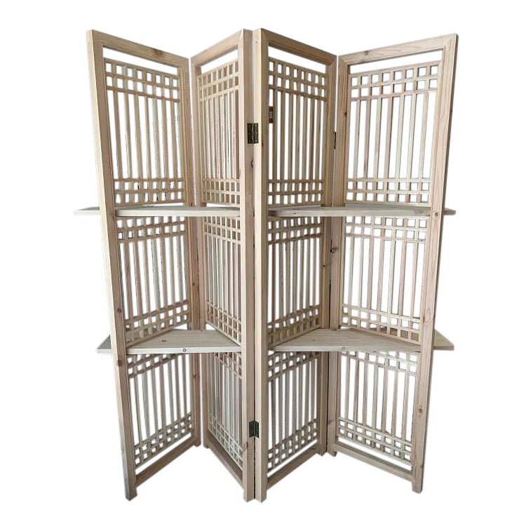 Panel Screen With Shelves | Chairish