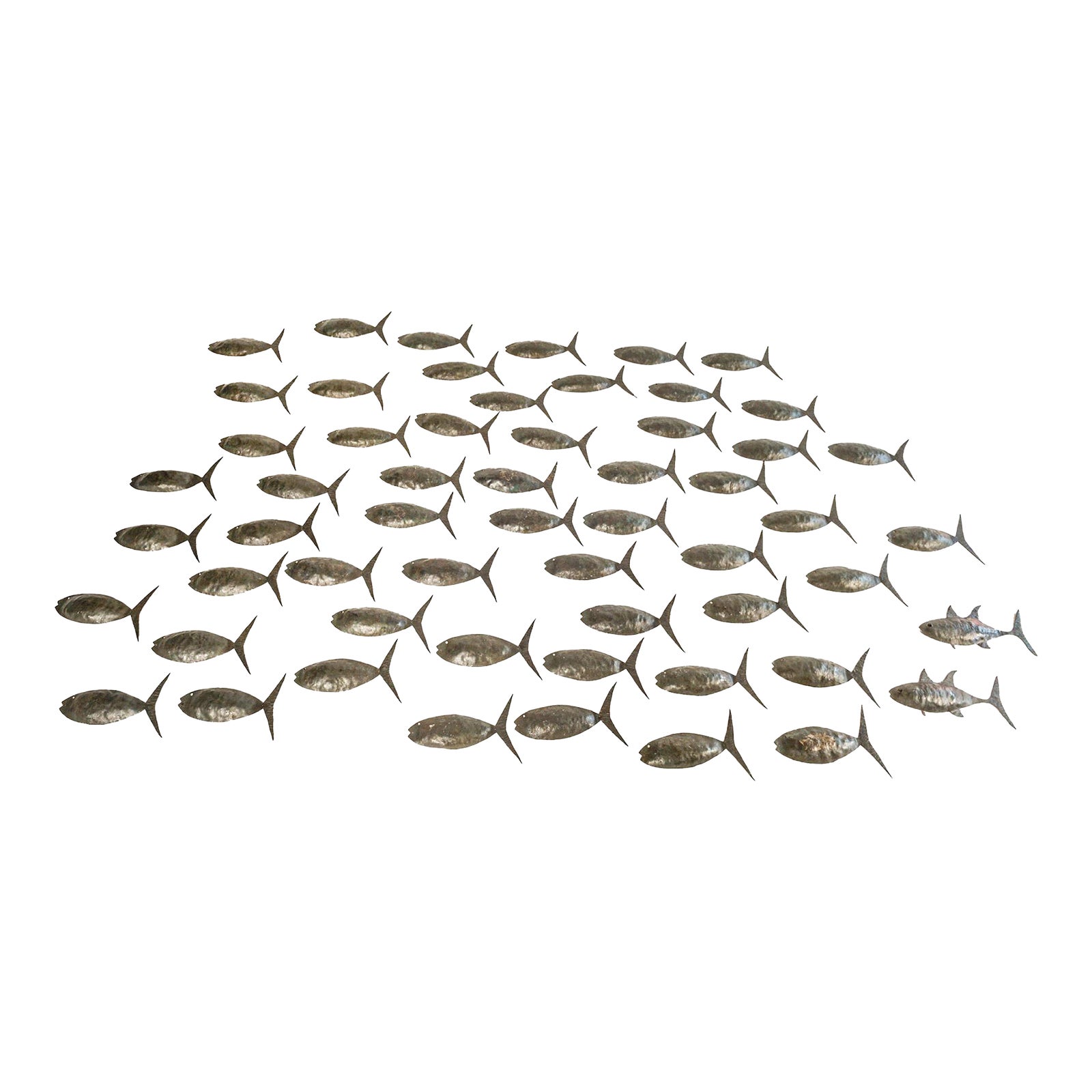 Mid 20th Century Hand-Forged Wrought Iron Fish - 56 Pieces | Chairish