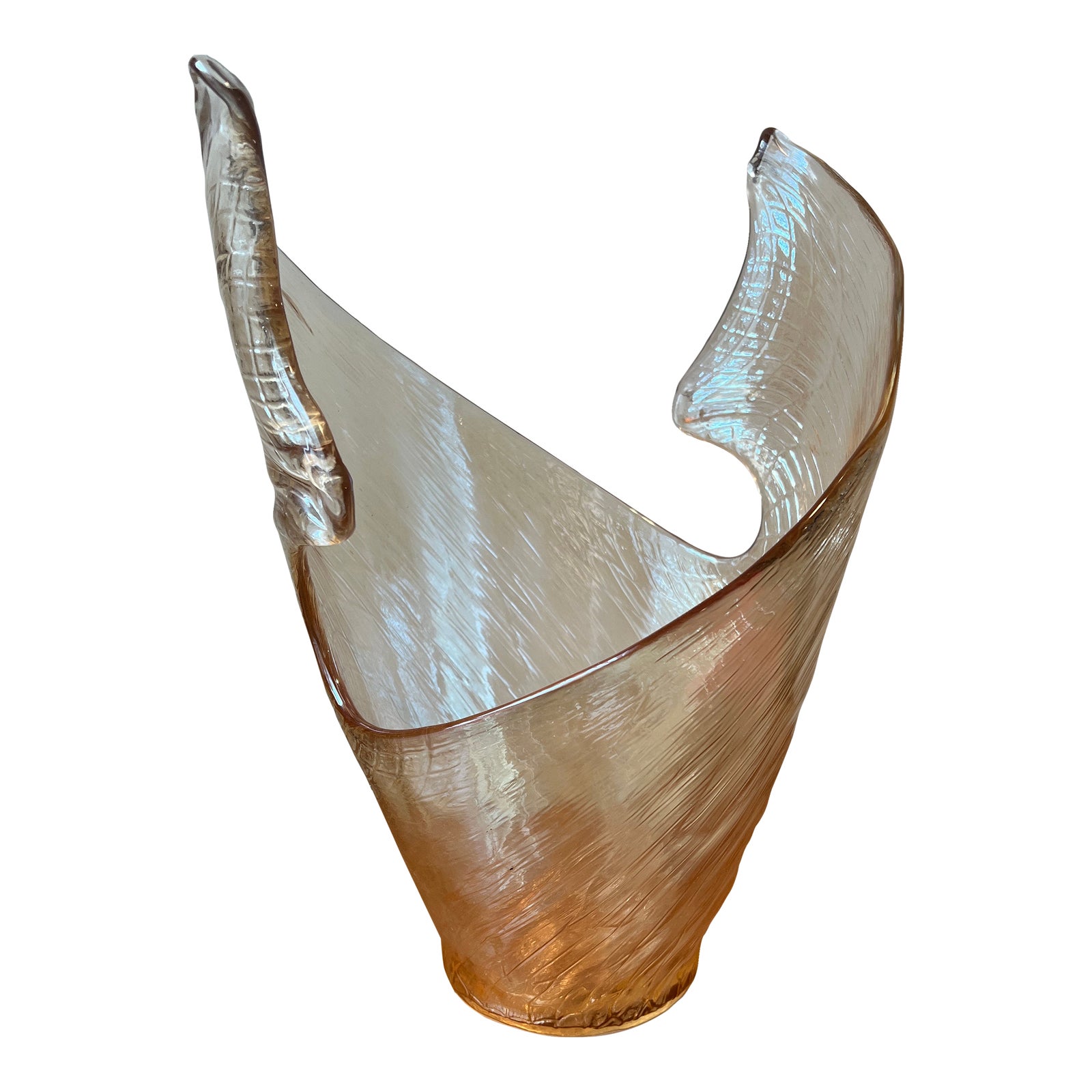 Glass Wave Vase | Chairish