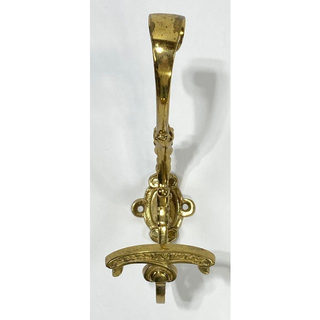 Vintage Victorian Style Brass Wall Hook | Chairish