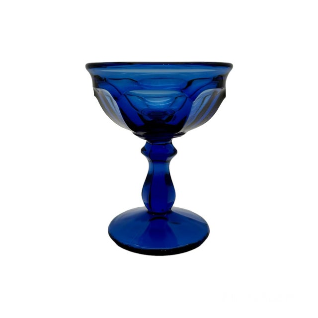 1970s Imperial Glass Co Old Williamsburg Deep Blue Ultra Champagne ...
