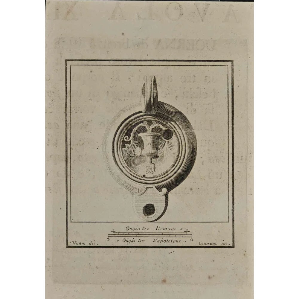 Niccolò Cesarano, Ancient Roman Still Life, Etching, 18th Century ...