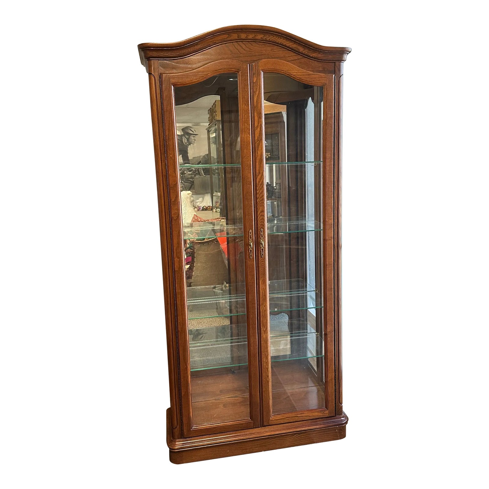 1990s Vintage Jasper Furniture Lighted Curio Cabinet