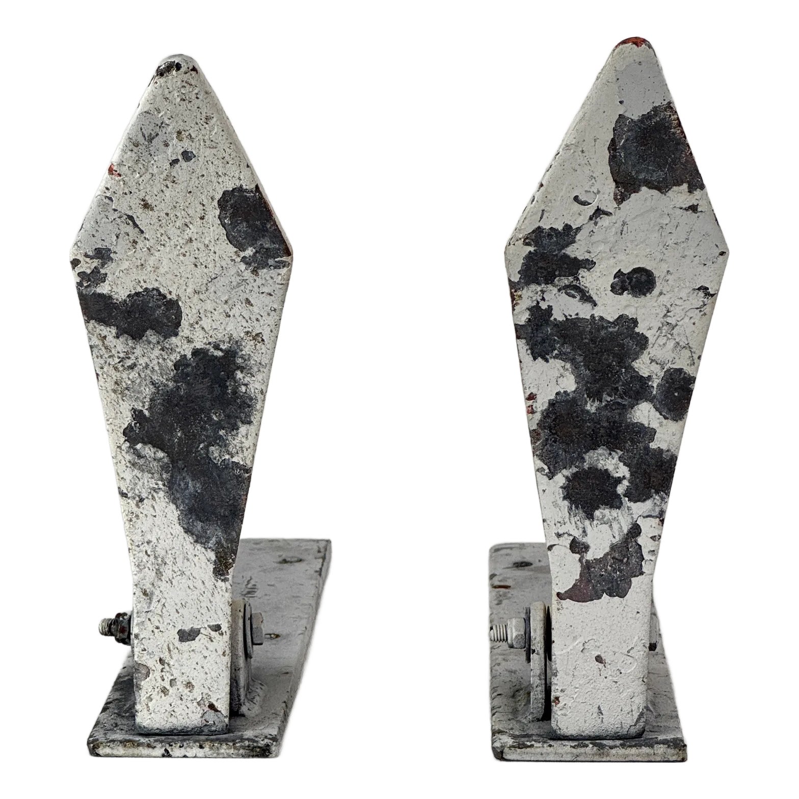Vintage Pair of Diamond Shaped Metal Shooting Targets in White Paint ...