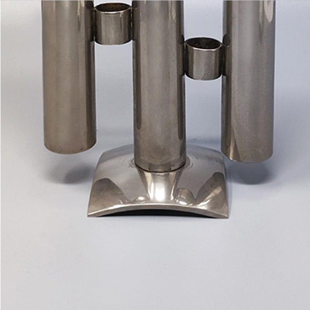 1970s Space Age Metal Vase, Made in Italy | Chairish