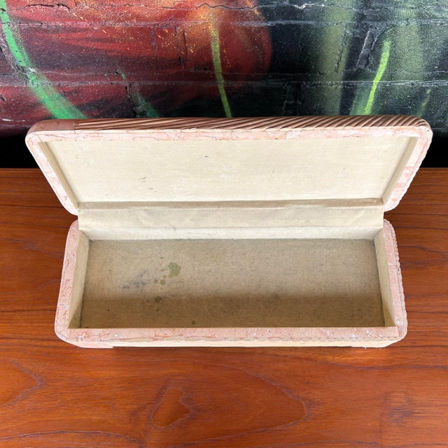 Maitlandsmith Tessellated Marble and Pencil Reed Box | Chairish