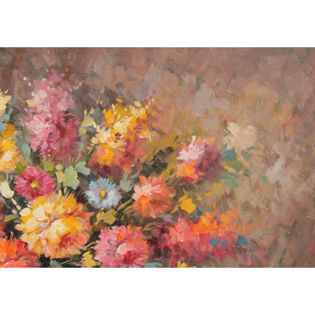 Impressionist Painted Floral Still Life, Signed 'T. Denver' | Chairish