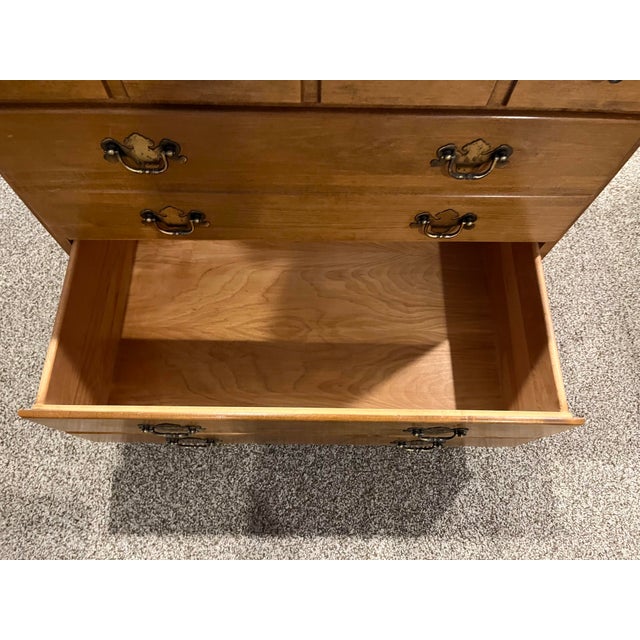 Vintage Ethan Allen Heirloom 3 Drawer Chest With Bookcase | Chairish
