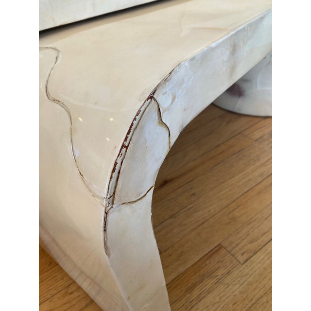 1970s Waterfall Style Folding Swivel Goatskin Mosaic Coffee Table ...