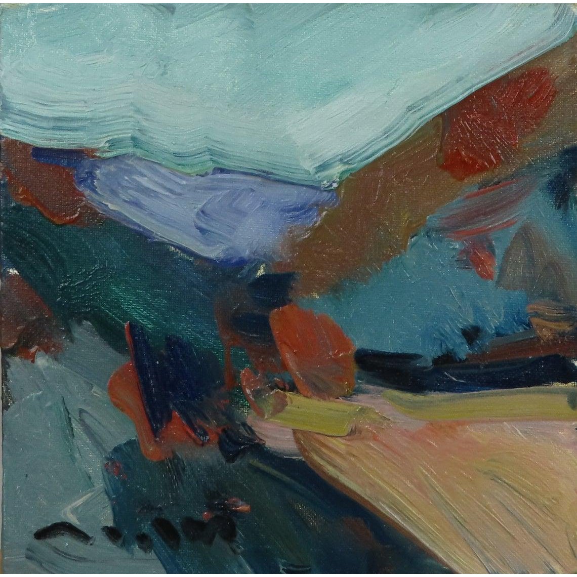 Contemporary Abstract Expressionist Desert Landscape Oil Painting by ...