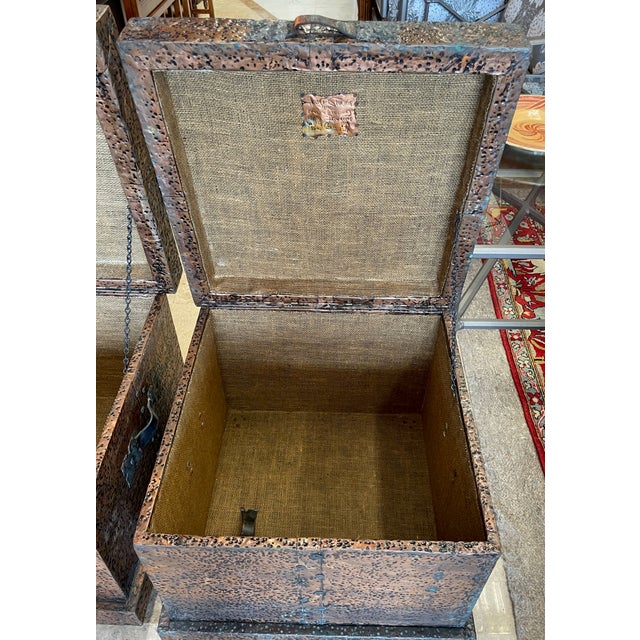 Arenson Studio Copper Chests, 1970s | Chairish