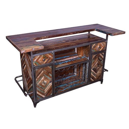 Brown Javier Home Bar Counter | Chairish