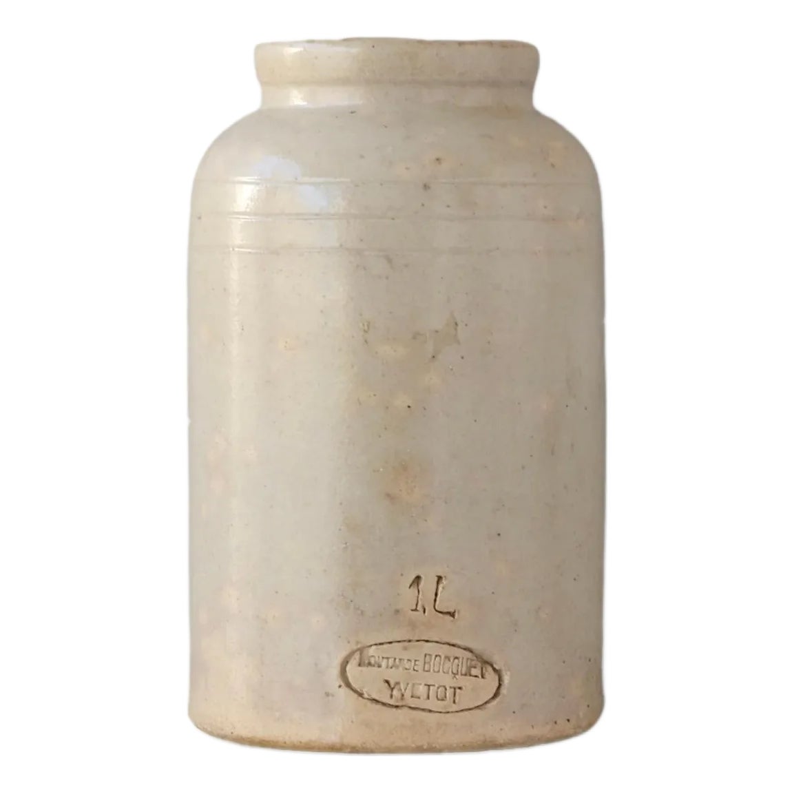 Early 20th Century French 1 Litre "Master" Mustard Crock | Chairish