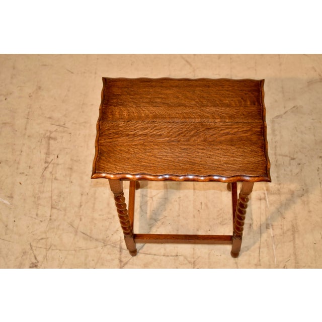 English Oak Side Table, Circa 1900 | Chairish