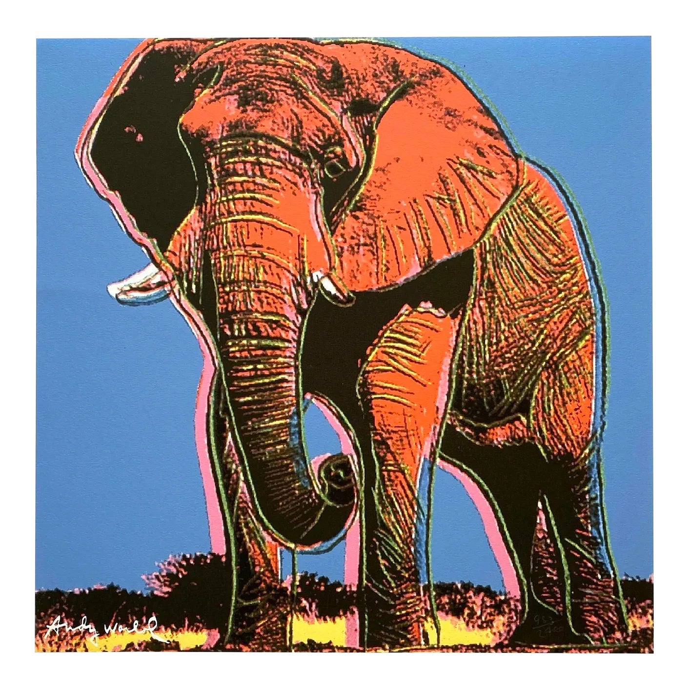 Andy Warhol Vintage 1986 Limited Edition Endangered Species Large Fine ...