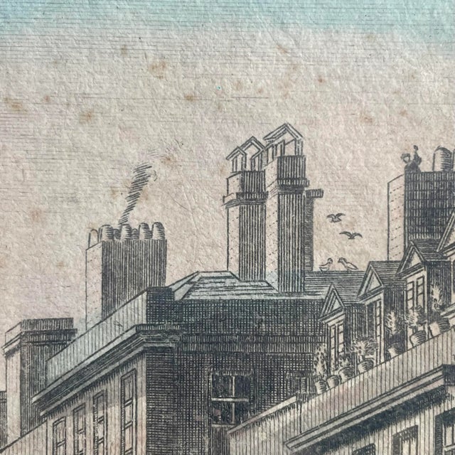 19th-Century French “Vue D’ Optique” Hand-Painted Engraving | Chairish