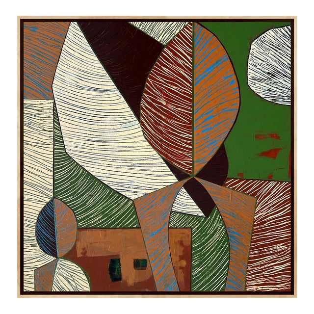 Side by Side Abstract Painting by Artist Pamela Harmon, Framed | Chairish