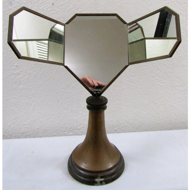 1930s Art Deco American Optical "Ful-Vue" Store Counter Mirror Copper ...